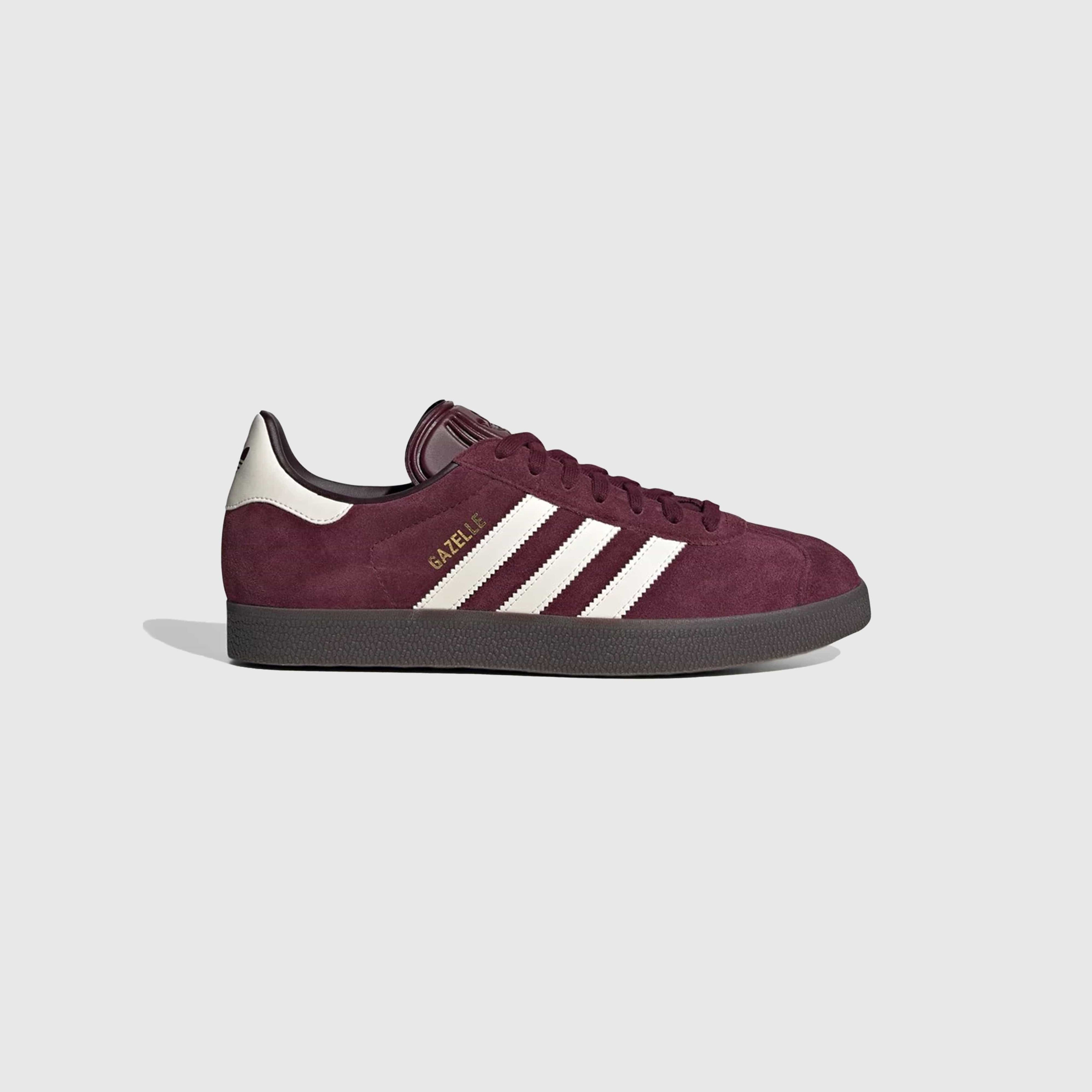 Adidas Gazelle - Maroon / Chalk White / Gum – The Forum Swindon