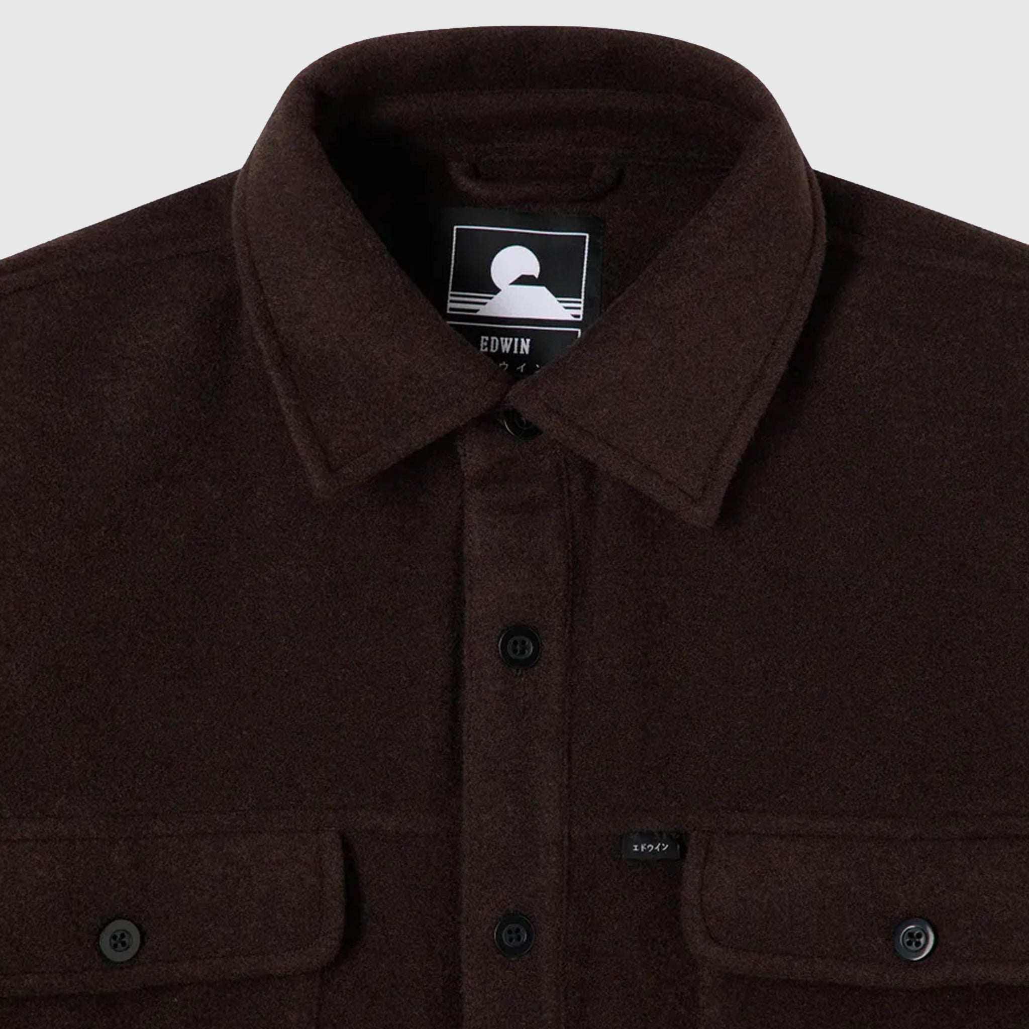 Edwin Jowen Overshirt L/S - Brown Unwashed – The Forum Swindon