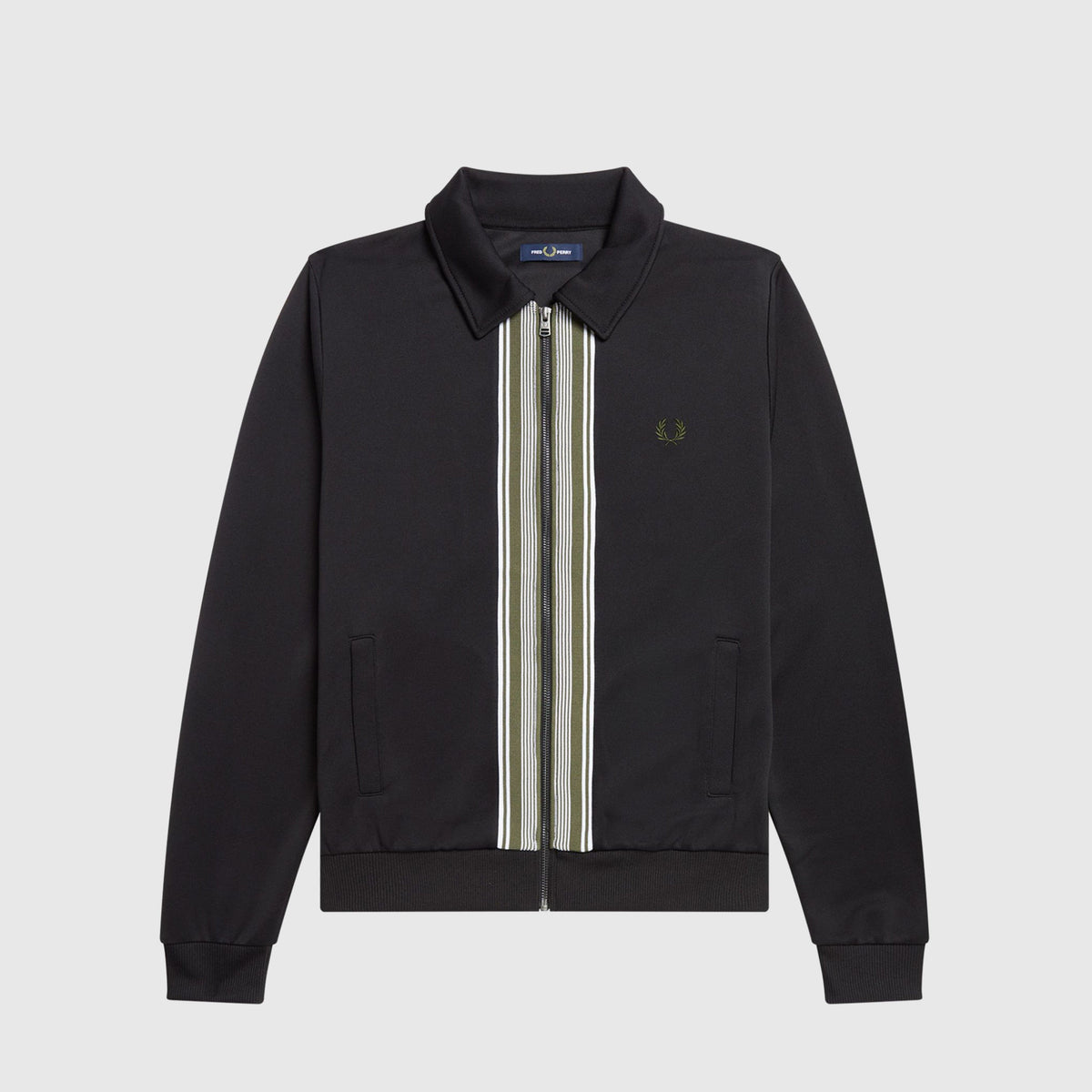Fred Perry Flat Knit Insert Track Jacket - Black – The Forum Swindon